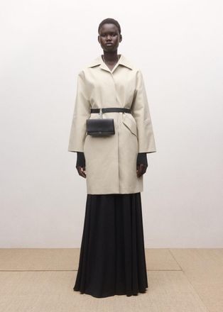 Mango Trench 100 % coton &agrave; poches gris clair/pastel - Femme - XS - MANGO