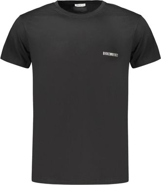 Dirk Bikkembergs Homme, Tops, Noir, Taille: XL T-shirt &agrave; Manches Courtes et Rayures Verticales