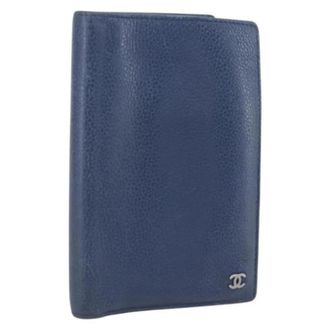 Chanel Pre-owned Leder Portemonnaie - - Pre-owned - Damen - Blau - ONE SIZE