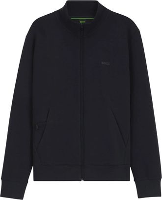 HUGO BOSS Skaz Sweatshirt f&uuml;r Herren, Durchgehender Rei&szlig;verschluss (Dunkelblau)