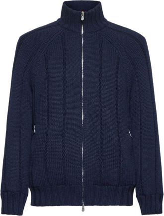 Brunello Cucinelli Homme, Pulls, Bleu, Taille: S Ma2301206 Veste