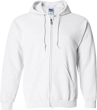 Gildan Sweat-shirt &agrave; capuche - Manches Longues - Homme blanc