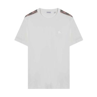 Burberry Homme, Tops, Blanc, Taille: XL T-Chemises