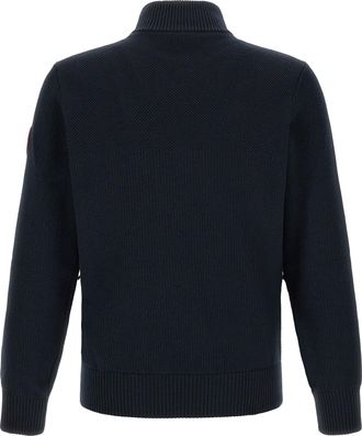 Canada Goose Mens Black Wool Full-Length Jacket Clothing