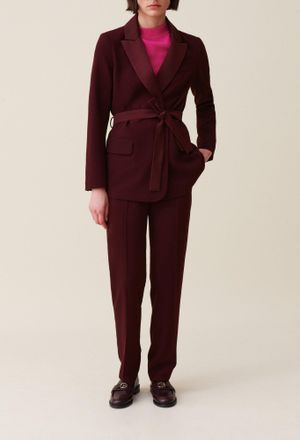 Claudie Pierlot Veste tailleur boutonn&eacute;e ceintur&eacute;e
