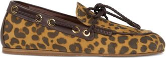 Etro Loafer mit Animal-Print - Braun