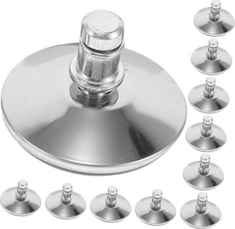 Angoily 12 Stück Teiliges Höhenverstellbare Möbel-füße mit Großer Basis Schwenkbar Robust aus Metall und Kunststoff für Stühle Tische und Schränke Unebenen Bö