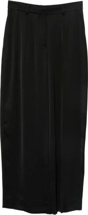 Toteme pantalon à fini satiné - Noir