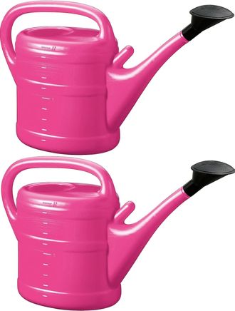 Kova&T 2X Gießkanne 10L PINK + PINK + 1x KÜHLSCHRANKMAGNET! Giesskanne Kunststoff für groß & klein Garten & Zimmerpflanzen Gießkannen Gieskanne Gieskannen 10