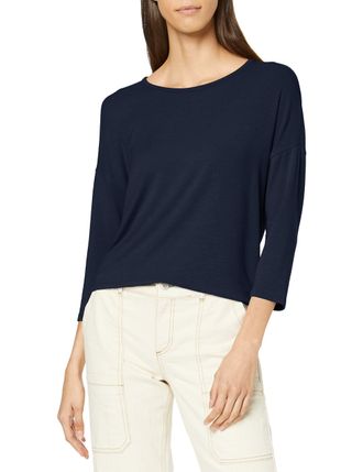 Only Damen ONLGLAMOUR 3/4 JRS NOOS Top, India Ink, M, 15157920