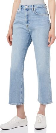 7 For All Mankind Damen Logan Stovepipe Jeans, Light Blue, 31 EU