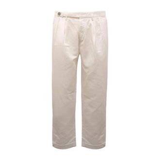 Michael Coal Komfort Fit Baumwoll/Leinen Hose - - Trousers - Herren - Wei&szlig; - W30