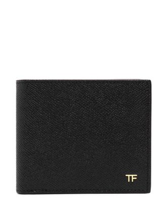 Tom Ford portefeuille en cuir &agrave; plaque logo - Noir