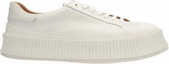 Jil Sander Homme, Chaussures, Blanc, Taille: 45 EU Maxi Sole Leather Baskets