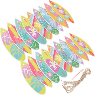Artibetter 27 St&uuml;ck Hawaii Surfbrett H&auml;ngeanh&auml;nger aus Papier Tropische Party Dekoration f&uuml;r Strand und Wohnzimmer Maritime Wanddeko