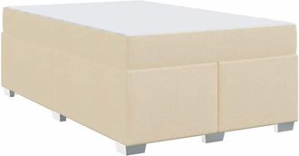 vidaXL Bettgestell Creme 120 x 190 cm Stoff Vidaxl