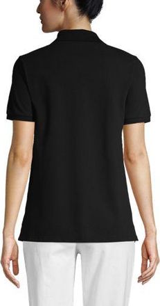 Lands End Piqu&eacute;-Poloshirt, Damen, Gr&ouml;&szlig;e:36-38 regular, Schwarz, Baumwoll-Mischung, by Lands End