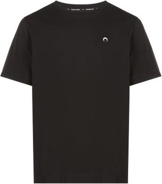 Marine Serre T-shirt col rond en coton