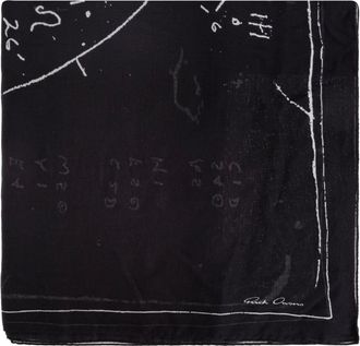 Rick Owens Homme, Accessoires, Noir, Taille: ONE Size Cotton Scarf