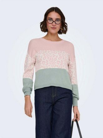 Only Rundhalspullover ONLLEONA (1-tlg) Drapiert/gerafft