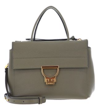 Coccinelle Coccinelle Leder Handtasche Umh&auml;ngetasche Arlettis Handbag Grained Leather Laurel Green olivgr&uuml;n
