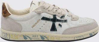 Premiata Bskt Clad Low-Top-Sneaker aus Kalbsleder mit perforierter Zehenkappe