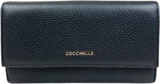 Coccinelle Femme, Accessoires, Noir, Taille: ONE Size Metallic Soft Double Wallet