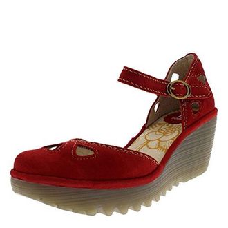 FLY London Femme Yuna Escarpins Bout fermé, Rouge (Lipstick Red), 41 EU