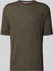 Cruna T-Shirt mit geripptem Rundhalsausschnitt