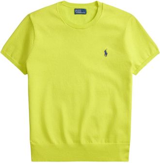 Ralph Lauren Femme, Pulls, Vert, Taille: 38 FR Haut en maille &agrave; col rond