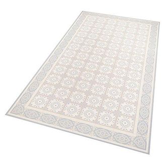 Zala Living Aurelie Vinylmatte, Vinyl, Blau/Grau/Creme, 195 x 120 x 0,02 cm