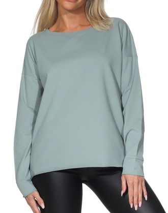 Elbsand Riane Damen Sweatshirt, Rundhalsausschnitt, leicht kastige Schnittform
