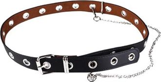 Generic Ceinture Femme Elastique - Ceinture Femme &Eacute;l&eacute;gante &agrave; Anneau Circulaire et Cha&icirc;ne Accessoire de Mode D&eacute;contract&eacute; pour Tenu Quotidienne
