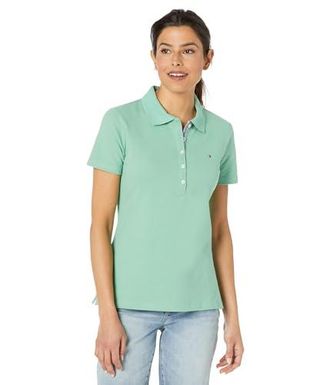 Tommy Hilfiger Classic Short Sleeve Core Pique Polo (Standard and Plus Size) T-Shirt, Menthe Claire, XL Femme
