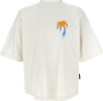 Palm Angels Homme, Tops, Blanc, Taille: XS I Love PA Over T-Shirt