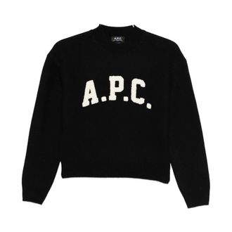 A.P.C. A.p.c., Femme, Pulls, Noir, Taille: 36 FR Pull Noir Homme