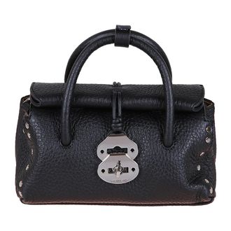 Zanellato Geh&auml;mmerte Ledertasche - - Bags - Damen - Schwarzk - ONE SIZE