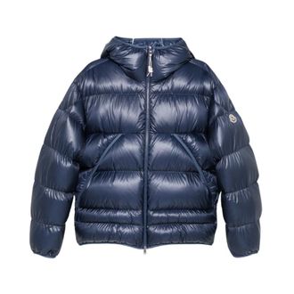 Moncler Anapo Kapuzen-Daunenjacke in mittlerer L&auml;nge - - Jackets - Damen - Blau - XL