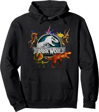 Jurassic Park Dinosaurs Around Logo Pullover Hoodie