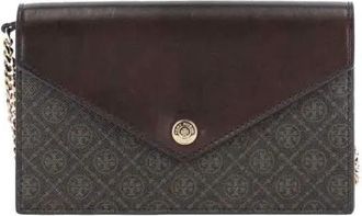 Tory Burch Tory Burch Portemonnaie - T Monogram Wallet With Chain - Brown - Gr. unisize - in Braun - für Damen