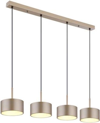 Globo Lighting Suspension, applique, plafonnier, m&eacute;tal, LED, couleur champagne, H 150 cm