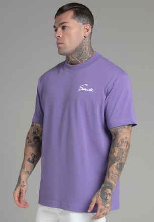 Siksilk Herren Lila Script T-Shirt XL