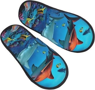 Generic Accueil Pantoufles Poissons Requins Corail Lavables Pantoufles DHiver L&eacute;gers Chaussons Pour Automne Homme Int&eacute;rieur L