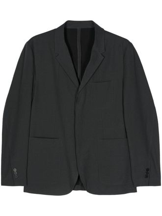 Neil Barrett blazer en coton &agrave; simple boutonnage - Gris