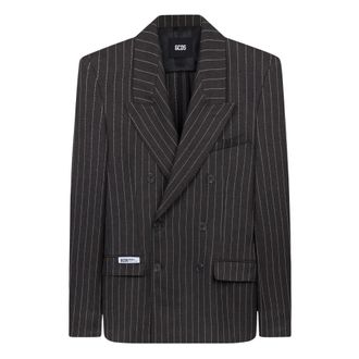GCDS Preppy Blazer mit Logo - - Jackets - Herren - Grau - S