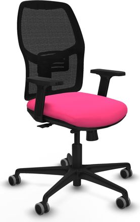 Piqueras y Crespo Computerstuhl Rosa Alfera mit 2D-Armen, h&ouml;henverstellbare Lendenwirbelst&uuml;tze, ausgestattet mit Syncro/Traslack und Schneidschaum, R&auml;der 65 mm, Parkett