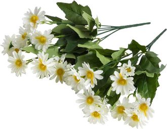 Botanic-Haus künstlicher Margeritenbusch/künstliche Margerite mit 7 Stielen Farbe: weiß (2 Stück)