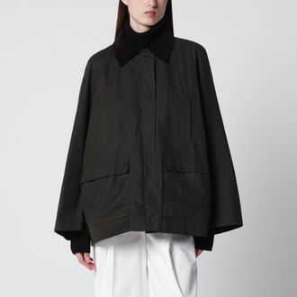 Toteme Waldgr&uuml;ne Countryjacke aus gewachster Baumwolle