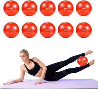 Gogo 10 St&uuml;ck Personalisiertes Gymnastikball f&uuml;r Physiotherapie, Pilatesball 23 cm Kleine Yogab&auml;lle f&uuml;r Stabilit&auml;t, Core Balance Training