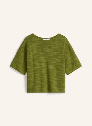 Marc O'Polo Marc Opolo Strickshirt Mit Leinen gruen